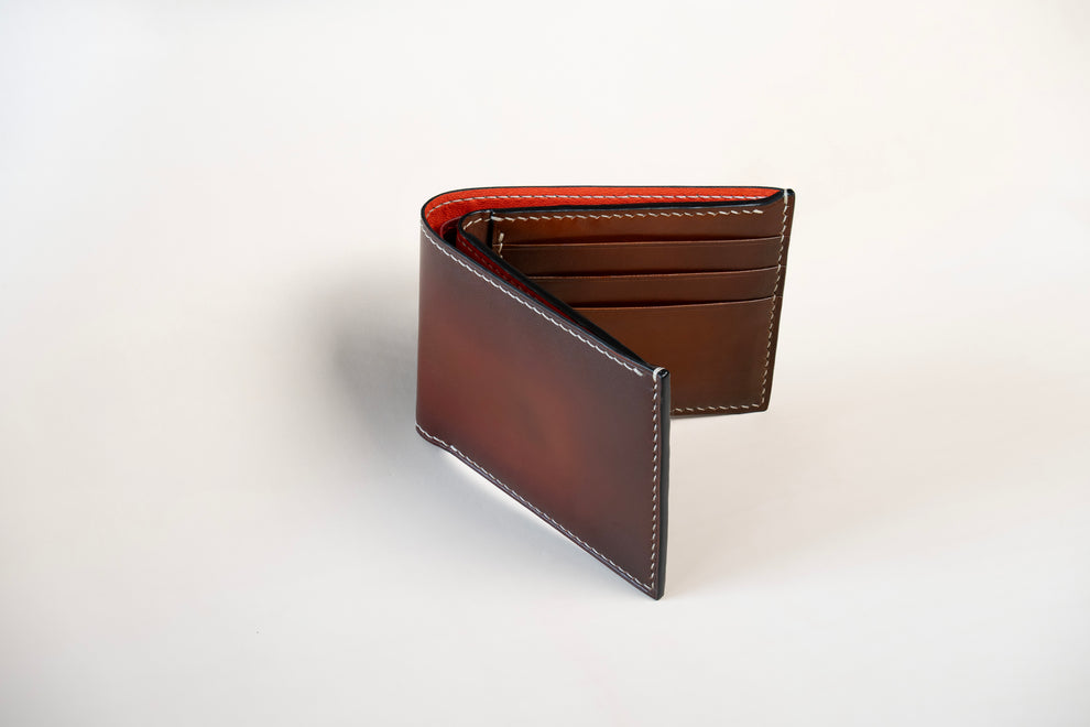 Men's Handmade leather Veg-Tanned Cowhide Bifold Wallet – TDN Leather